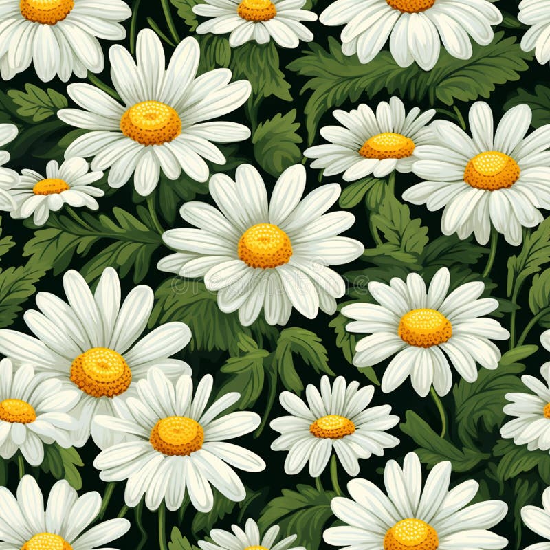 Seamless Daisy Cover for Book Cover Design Stock Illustration ...