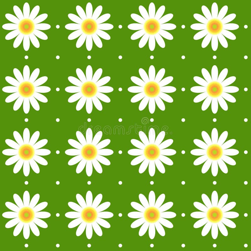 Seamless Daisy Pattern Stock Illustrations – 62,261 Seamless Daisy ...