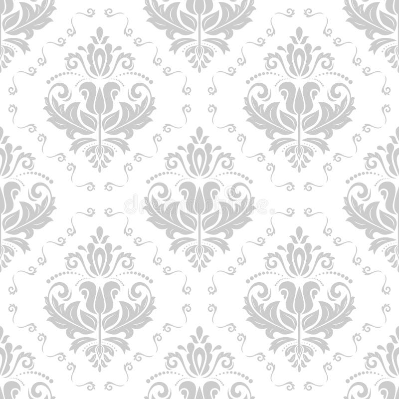 Seamless Damask Background stock illustration. Illustration of leaf ...