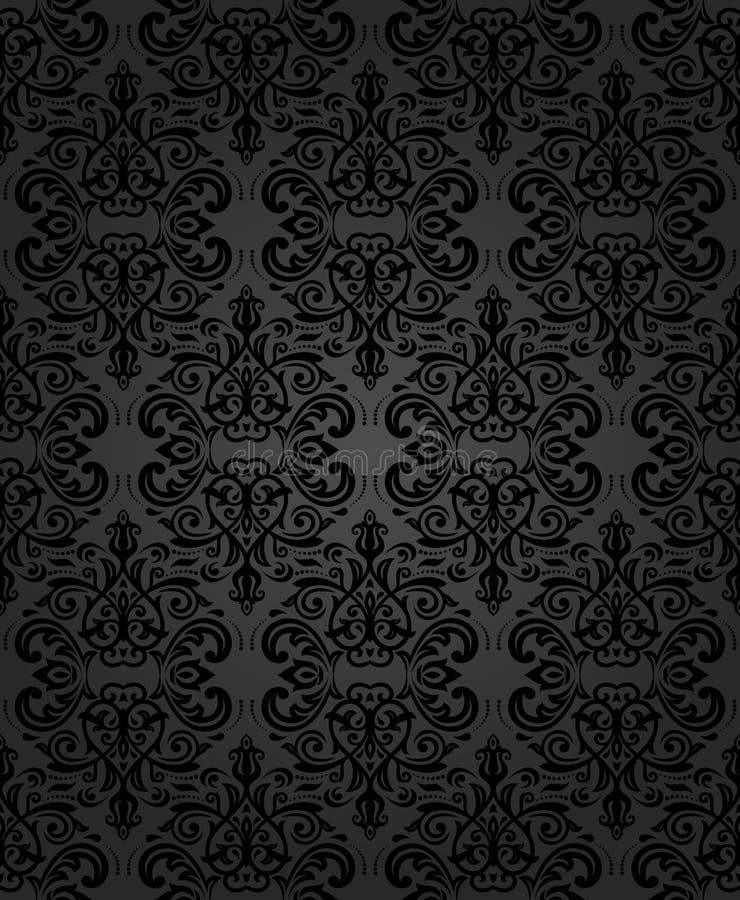 Black Damask Clipart