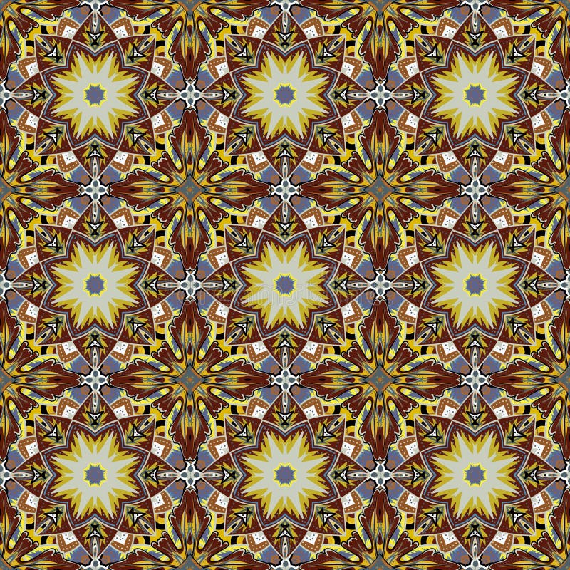 Seamless Damask Background Pattern Design and Wallpaper Made of Turkish ...