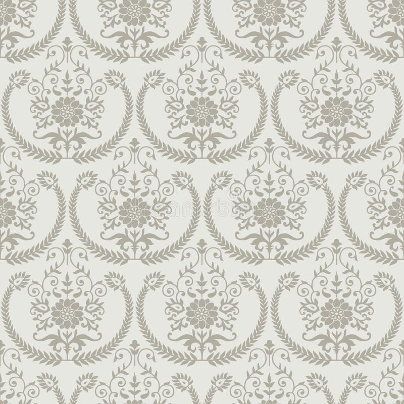 Damask wallpaper pattern stock vector. Illustration of floral - 2749903