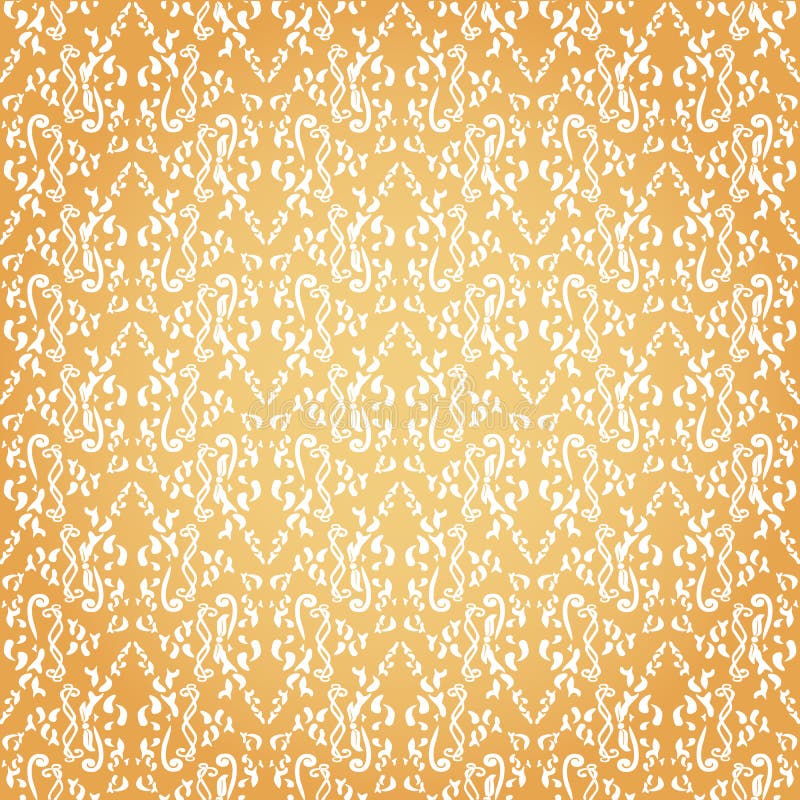 Seamless Damask Floral Pattern Baroque Wallpaper Vintage White