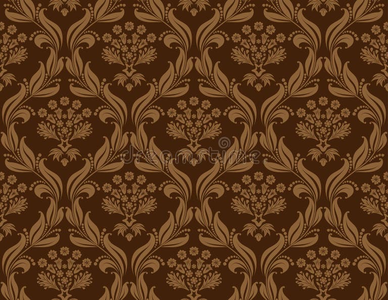 Seamless damask pattern stock vector. Illustration of outlines - 11586073