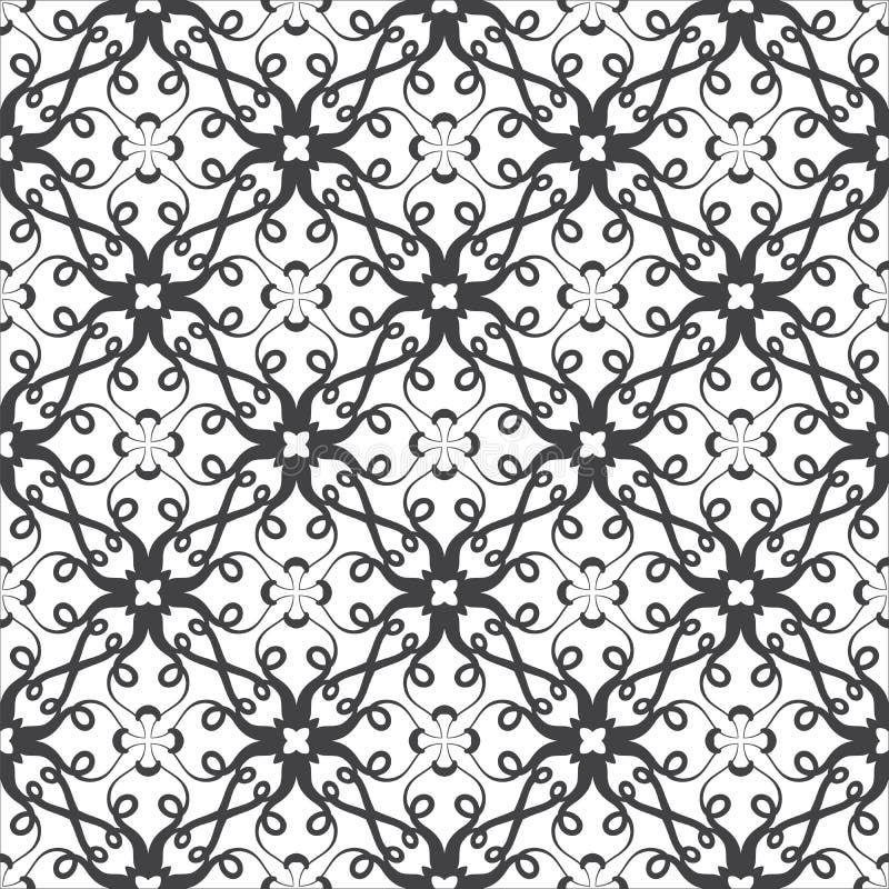 Seamless Damask pattern stock vector. Illustration of retro - 19467155