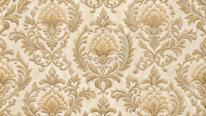 Seamless Damask Pattern.Classic Wall Embossed Wallpaper for Printing on ...
