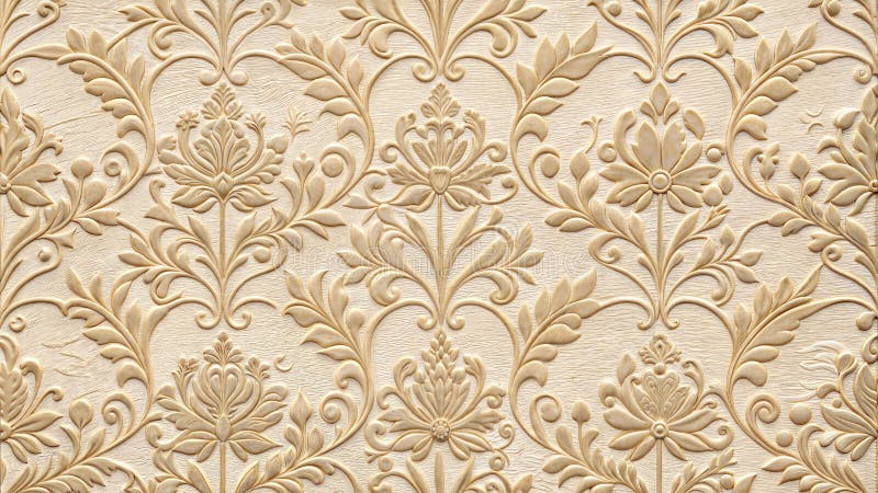 Seamless Damask Pattern.Classic Wall Embossed Wallpaper for Printing on ...