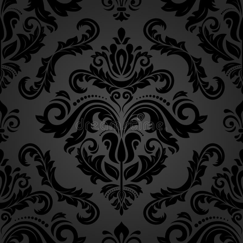 Seamless Damask Pattern stock illustration. Illustration of abstract ...