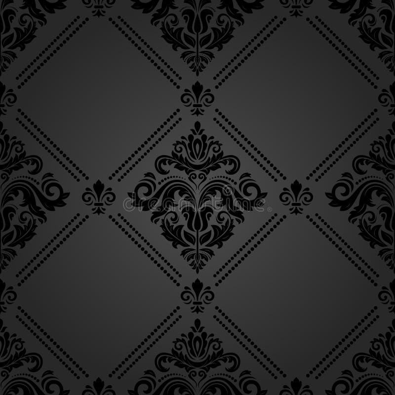 Seamless Damask Pattern stock illustration. Illustration of leaf - 87938945