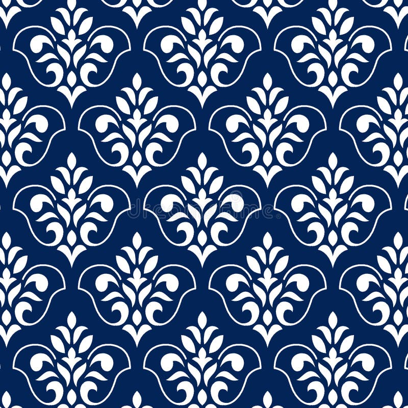 Vector Damask Seamless Pattern Background. Classical Luxury Old Fashioned Damask Ornament, Royal ...