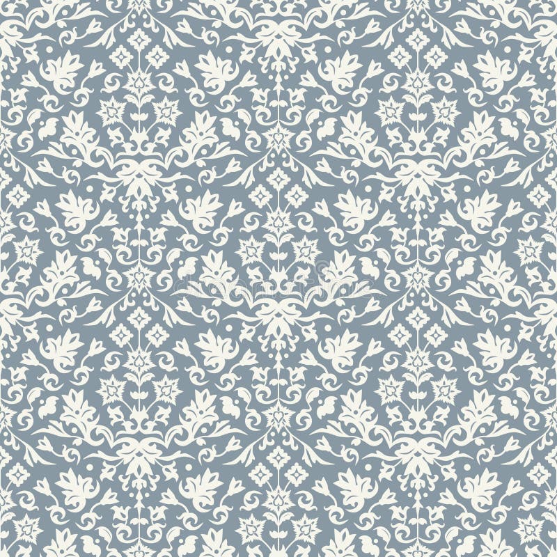 Seamless Gothic Damask Wallpaper Stock Vector - Illustration of ...