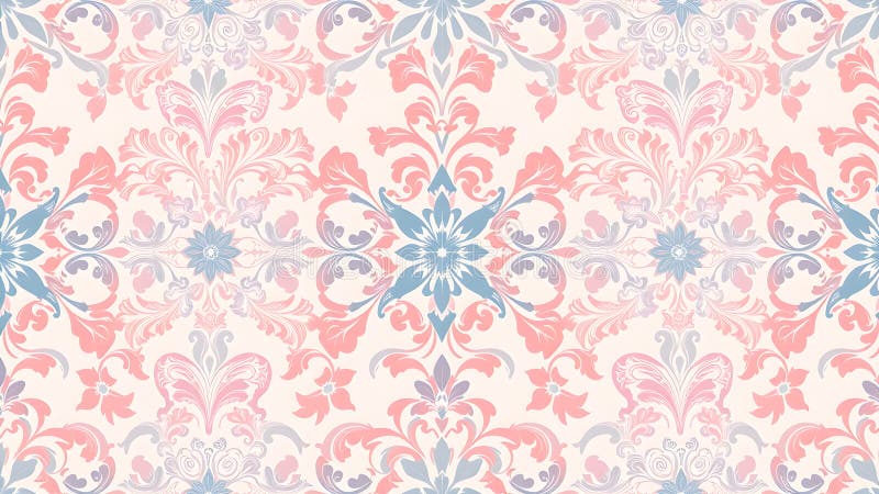 Seamless Damask Pattern Vector Illustration Vintage Style Stock ...