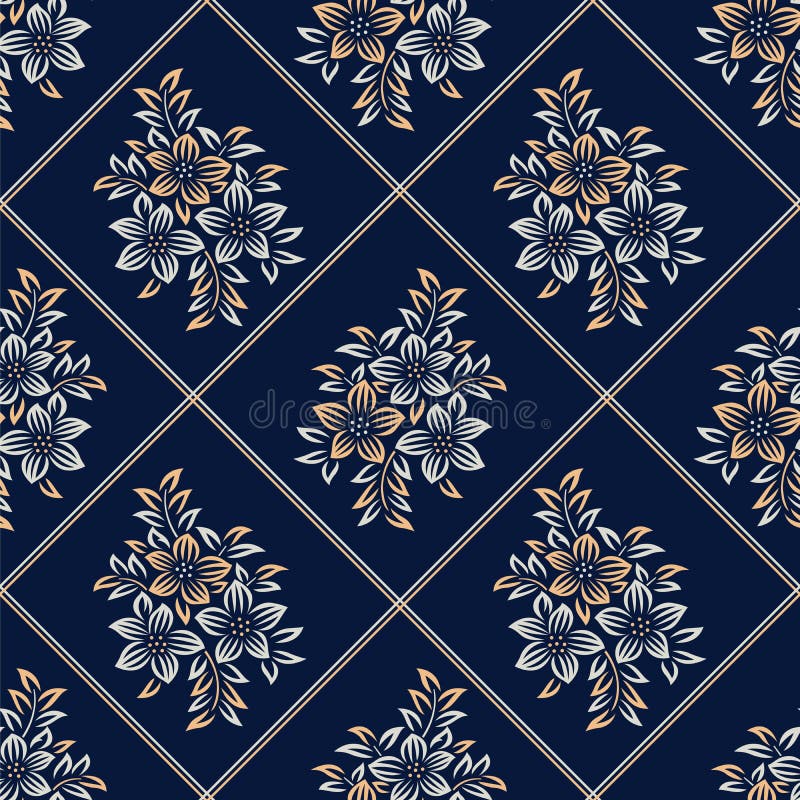 Seamless damask pattern stock vector. Illustration of vectors - 39859558