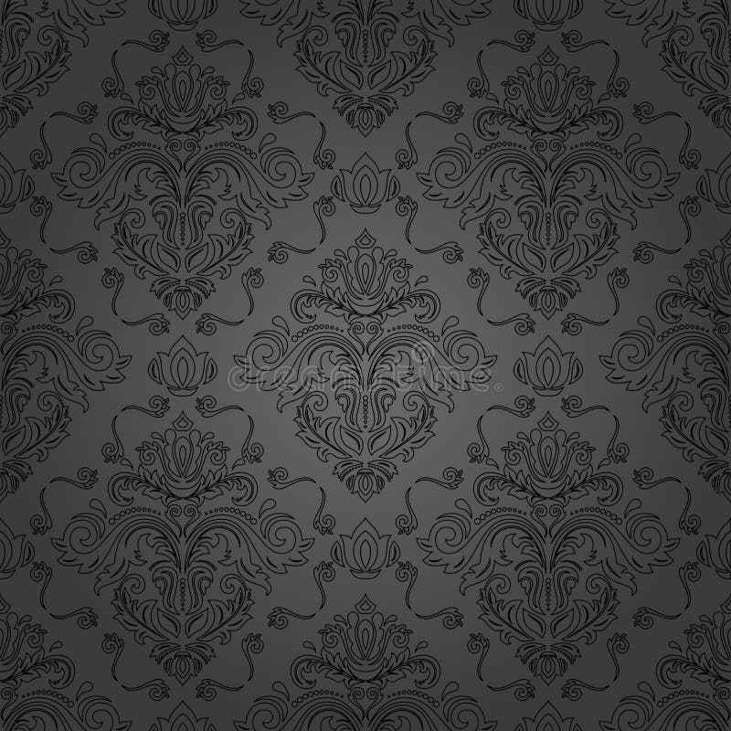 Seamless Damask Vector Background Stock Vector - Illustration of ...