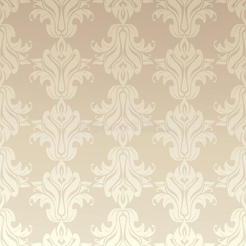 Seamless Wallpaper of Classic Floral Pattern Stock Illustration ...