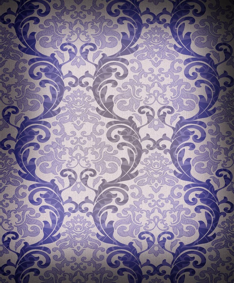 Seamless damask wallpaper stock illustration. Illustration of curtains ...