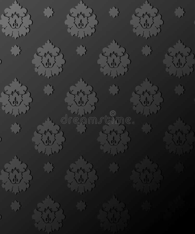 Seamless Gothic Damask Wallpaper Stock Vector - Illustration of damask ...