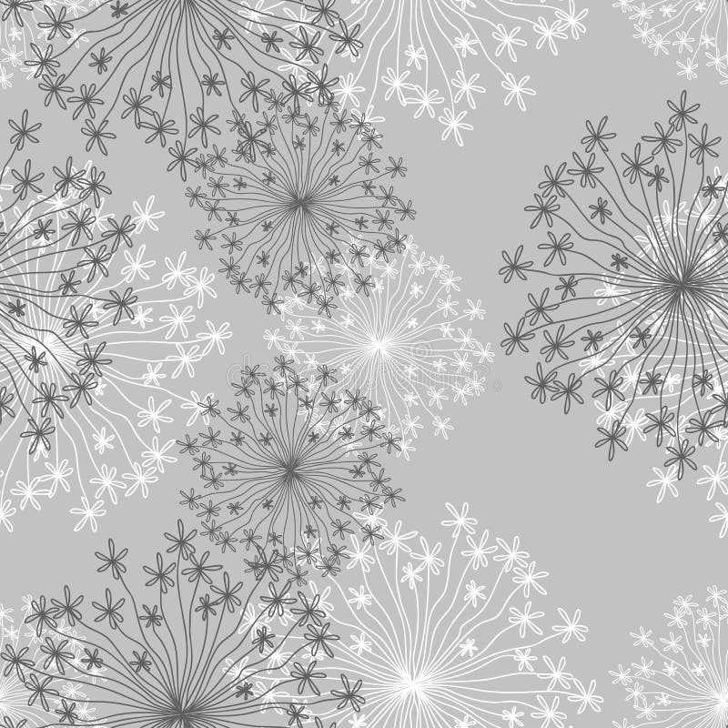 Beautiful Floral Pattern with Dandelions. Stock Vector - Illustration ...