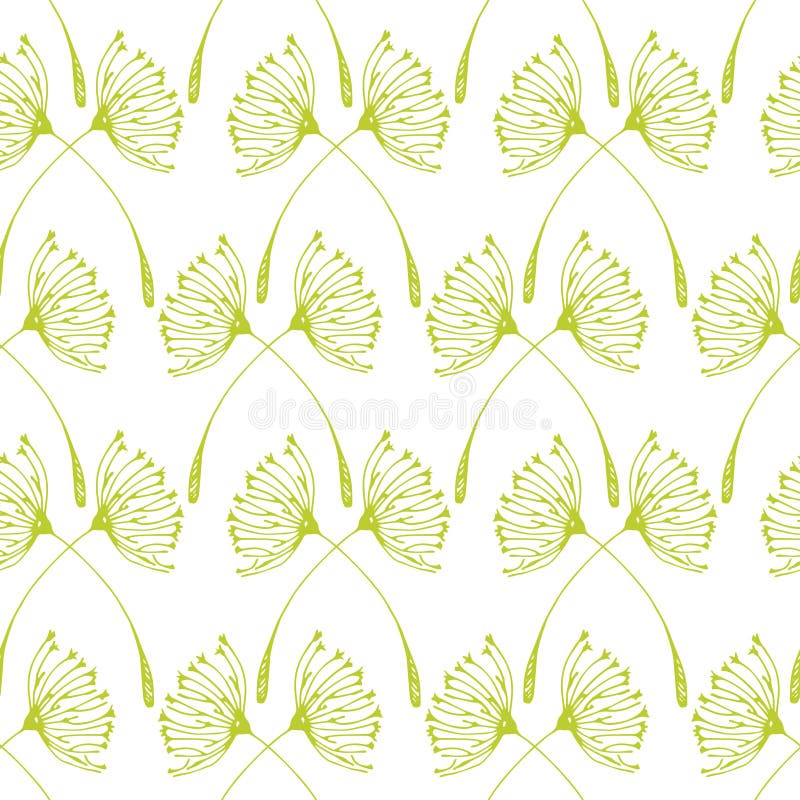 Seamless Dandelions Pattern Stock Illustration - Illustration of ...