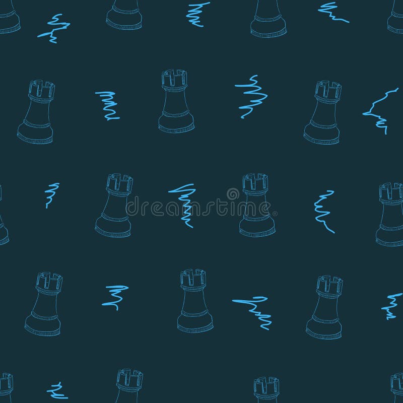 Seamless dark blue rook stock vector. Illustration of graphic - 55144670