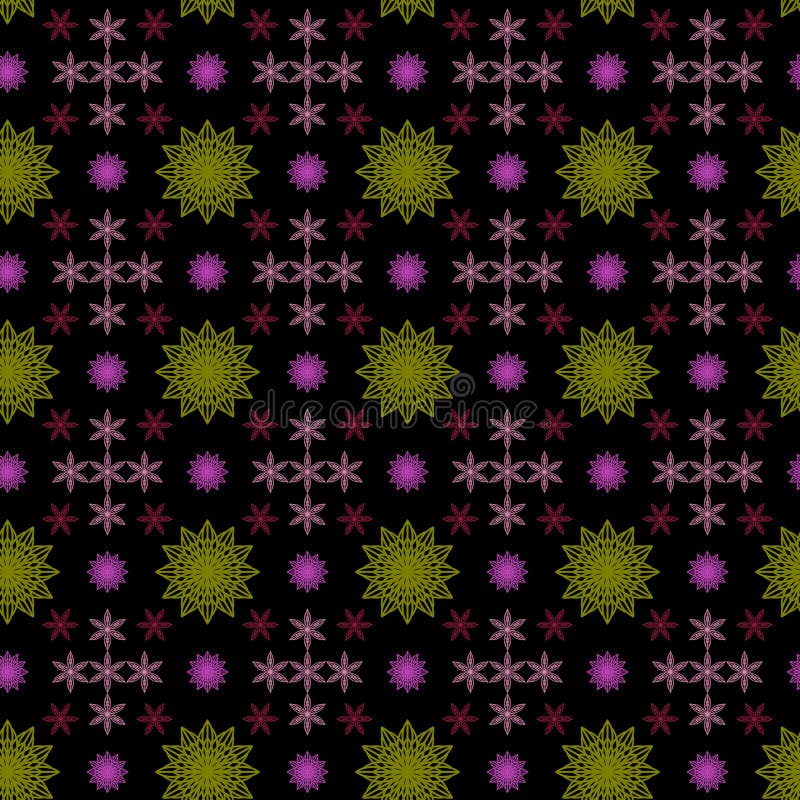 Seamless Dark Geometric Background, Repeat Pattern Stock Illustration ...