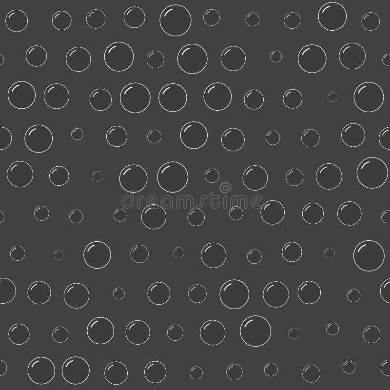 Seamless Dark Gray Bubble Pattern Background Stock Vector ...