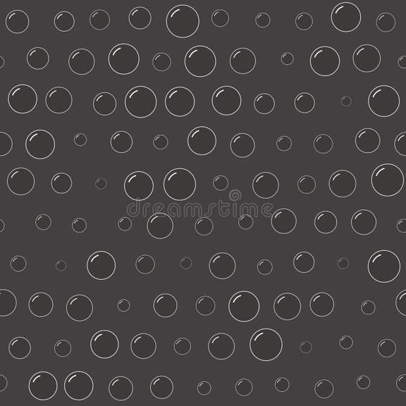 Seamless Dark Gray Bubble Pattern Background Stock Vector ...