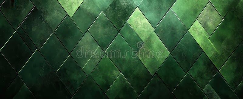 Seamless Dark Green Diamond Pattern Background with Geometric Shapes ...
