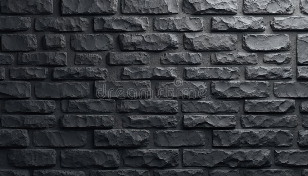 Seamless Dark Grey Stone Blocks Wall Texture Background. Rough, Aged ...
