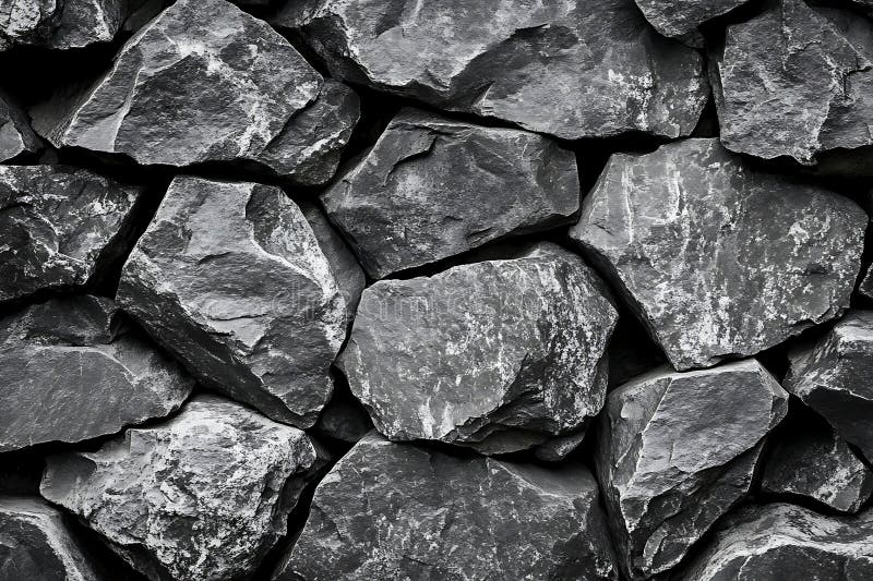 Seamless Dark Grey Stone Wall Texture Rough Rock Background for Design ...