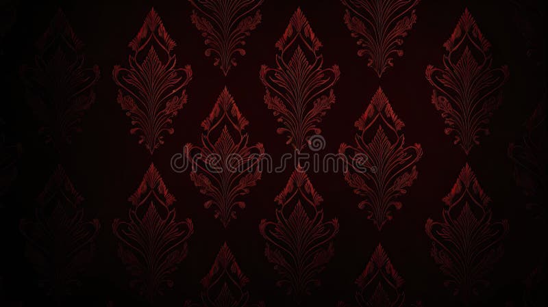 Seamless Dark Red Wallpaper with a Pattern in Vintage Style. Seamless ...