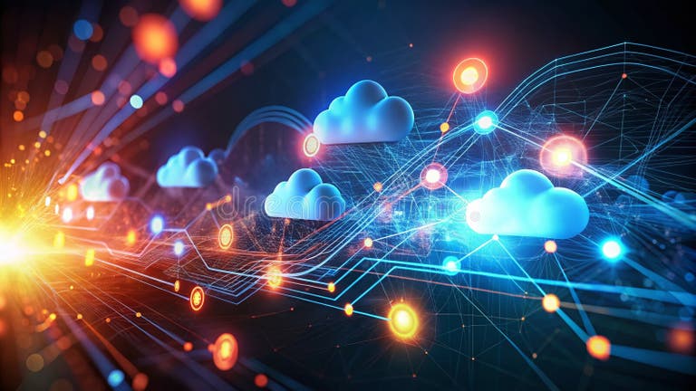 Seamless Data Flow Across Multiple Clouds a Comprehensive MultiCloud Network Visualization Stock ...