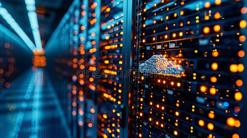 Seamless Data Migration To the Cloud with an Image Showing Data Being ...