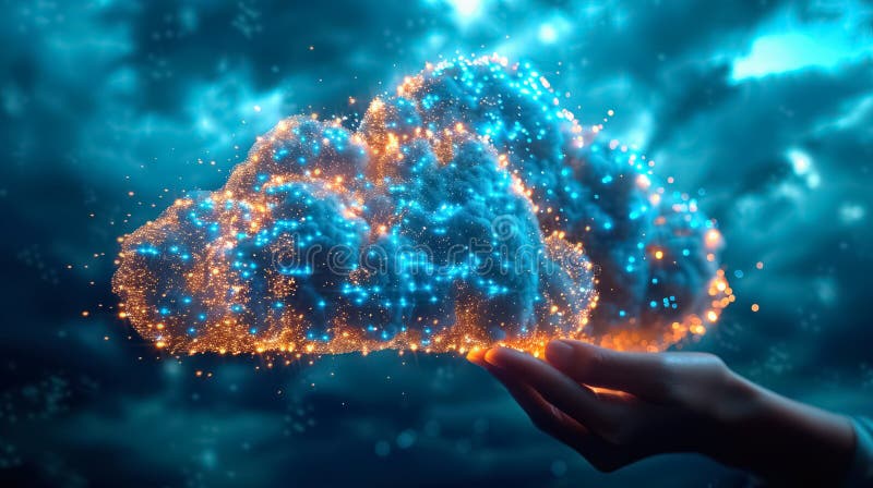 Seamless Data Migration To the Cloud with an Image Showing Data Being ...