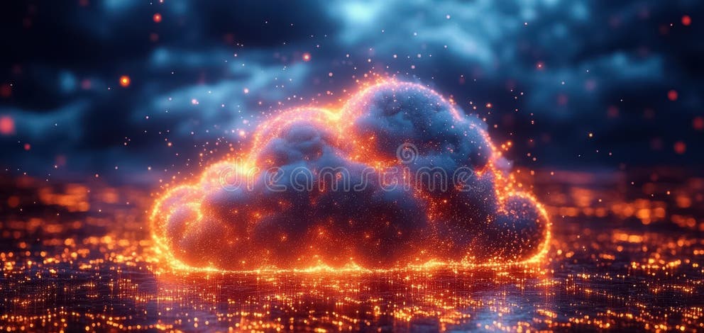 Seamless Data Migration To the Cloud with an Image Showing Data Being ...