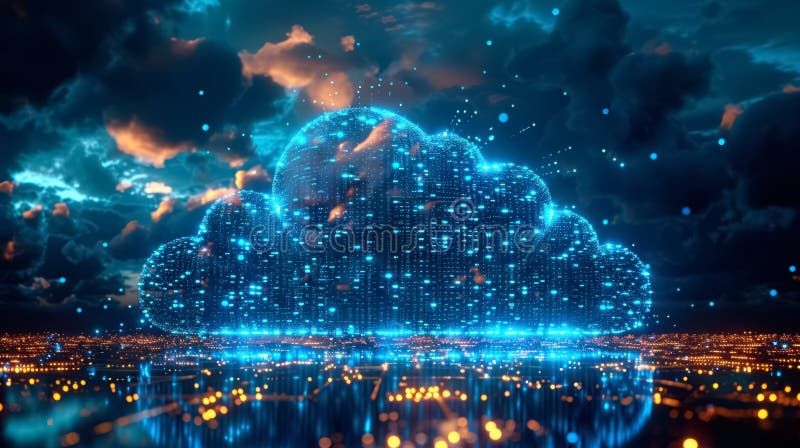 Seamless Data Migration To the Cloud with an Image Showing Data Being ...