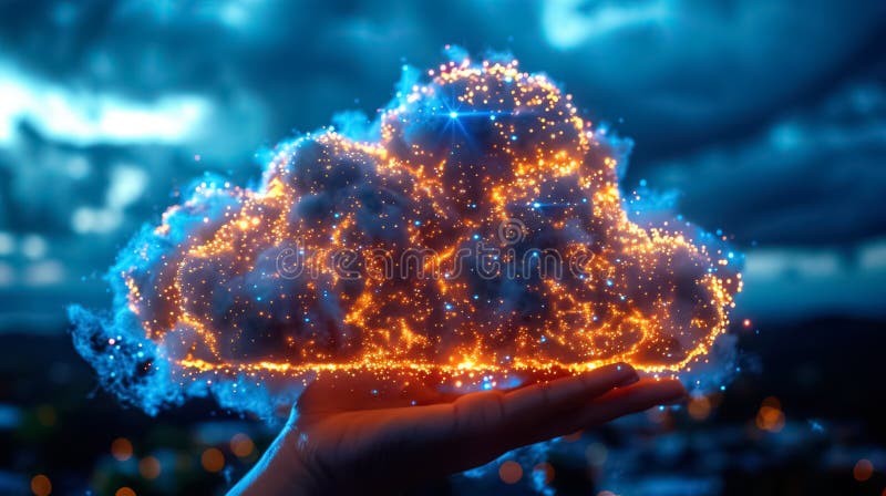 Seamless Data Migration To the Cloud with an Image Showing Data Being ...