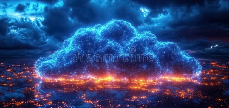 Seamless Data Migration To the Cloud with an Image Showing Data Being ...