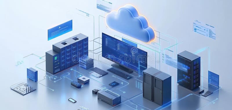 Seamless Data Migration To the Cloud with an Image Showing Data Being ...