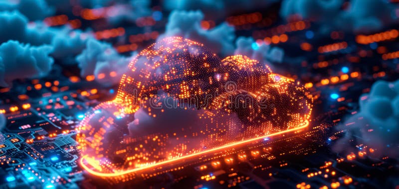 Seamless Data Migration To the Cloud with an Image Showing Data Being ...