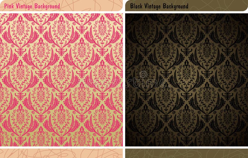Seamless Decor Vintage Wallpaper Background Stock Vector - Illustration ...