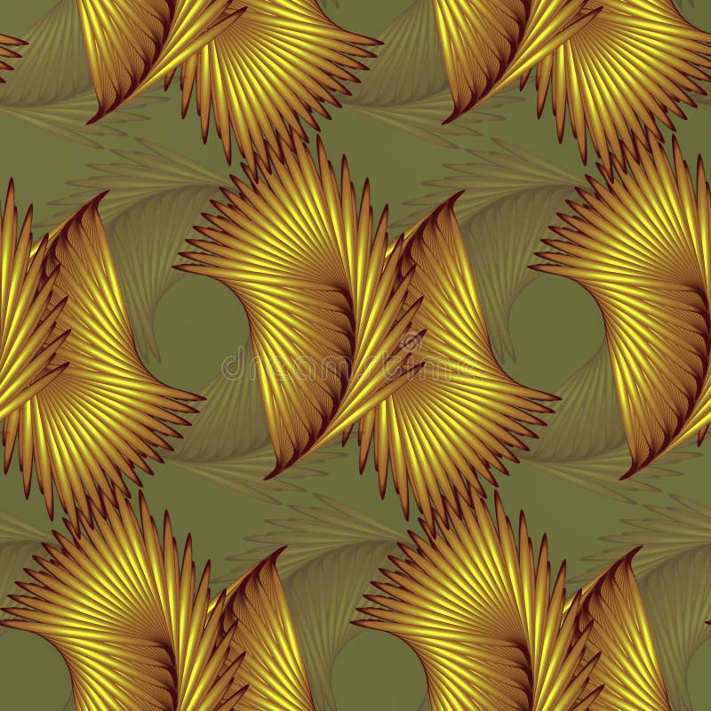 Seamless Decorative Abstract Gold Pattern Texture Fabric Stock ...