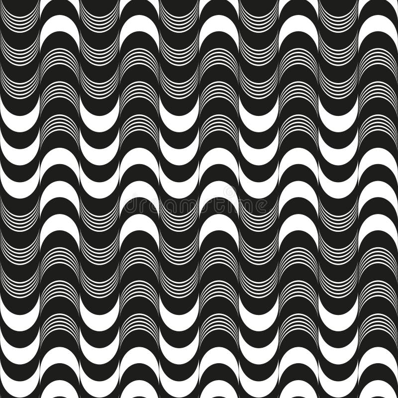 Seamless Decorative Art Deco Wave Pattern Texture Background Stock ...