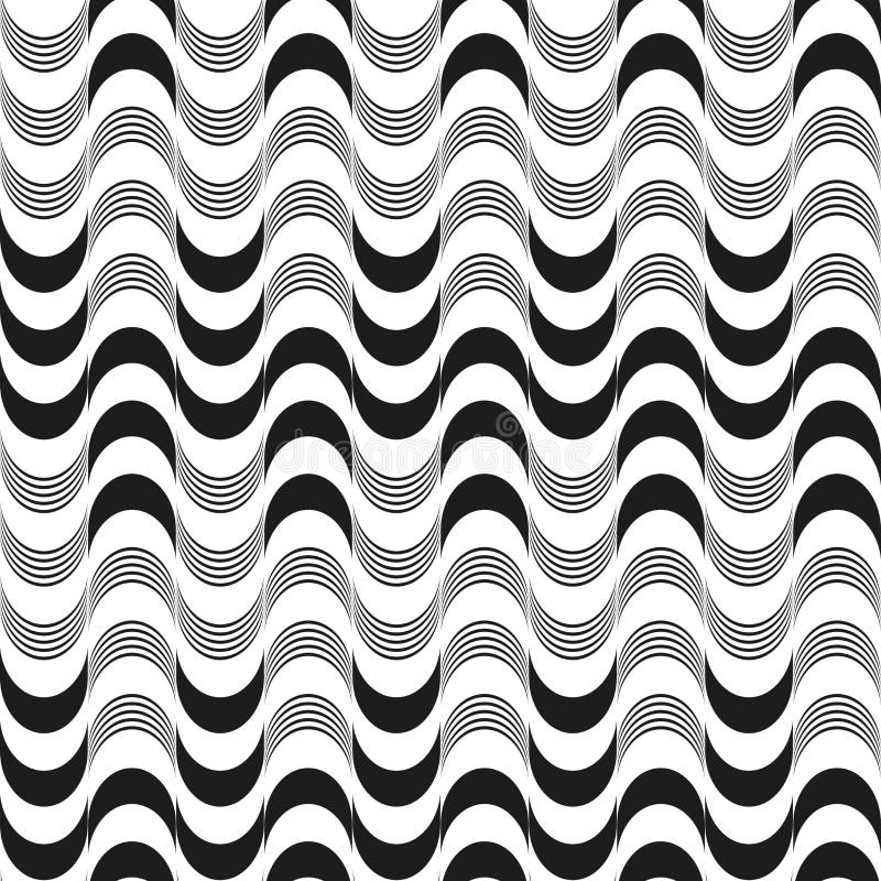 Seamless Decorative Art Deco Wave Pattern Texture Background Stock ...