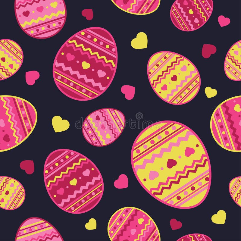 Seamless Decorative Background with Easter Eggs. Print. Cloth Design ...