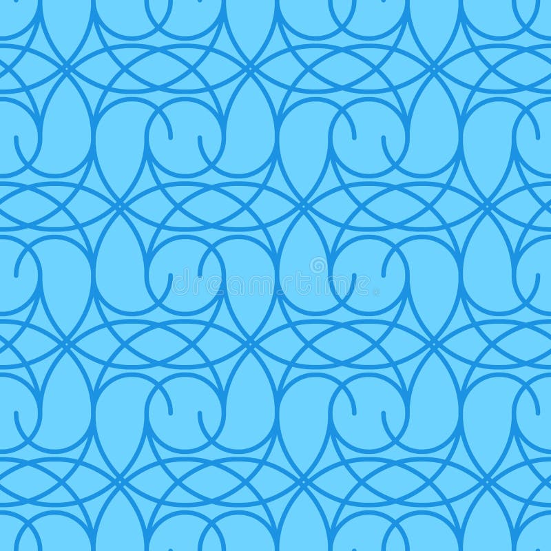 Seamless Decorative Blue Pattern Stock Vector - Illustration of pattern ...
