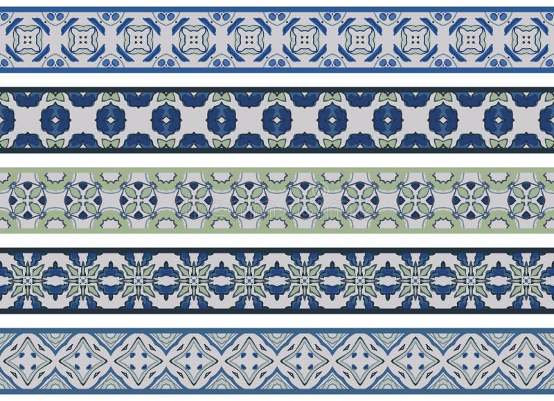 Seamless Decorative Borders Stock Vector - Illustration of element ...