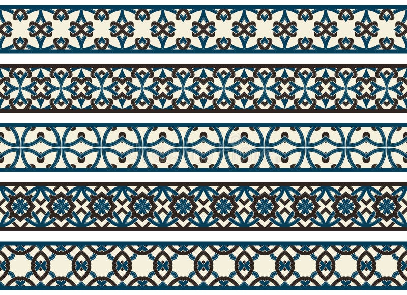 Seamless Decorative Borders Stock Vector - Illustration of decoration ...