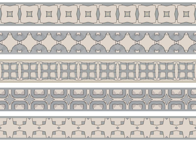 Seamless Decorative Borders Stock Vector - Illustration of design ...