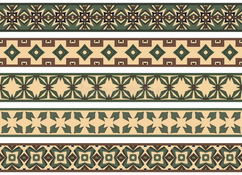 Seamless Decorative Borders Stock Vector - Illustration of design, line ...